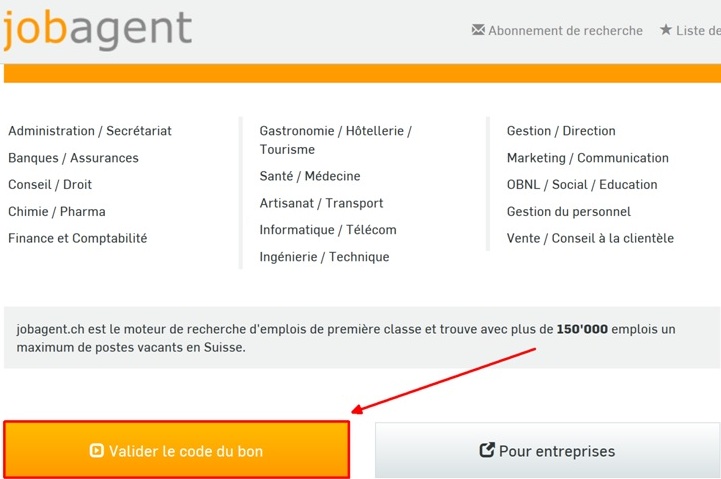 Instruction sur la recherche d'emploi - jobagent.ch